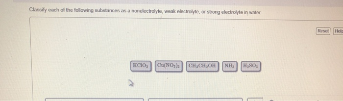 Solved Classify each of the following substances as a | Chegg.com