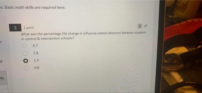ns. Basic math skills are required here. 5 1 point | Chegg.com