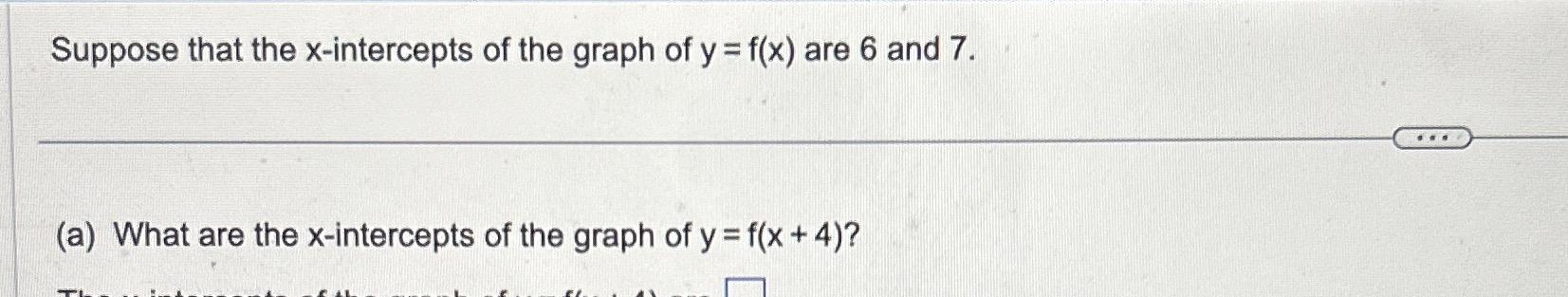 Solved Suppose that the x-intercepts of the graph of y=f(x) | Chegg.com