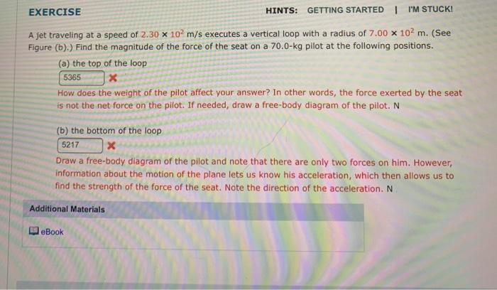 Solved EXERCISE HINTS: GETTING STARTED I I'M STUCK! A jet | Chegg.com