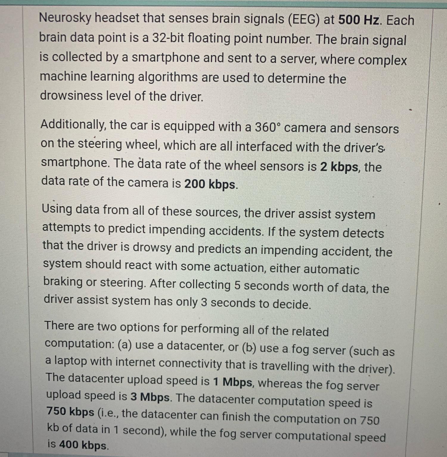 Solved Neurosky headset that senses brain signals (EEG) ﻿at | Chegg.com