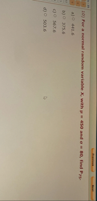 Solved PresionsHestFor a normal random variable x, ﻿with | Chegg.com
