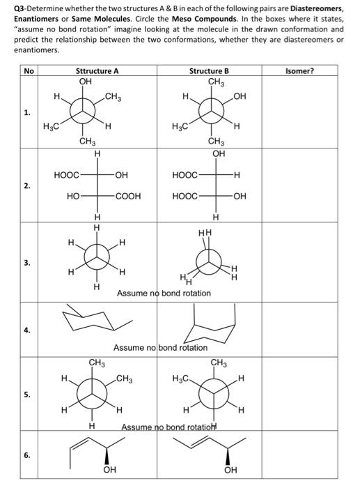 Solved Q2 Determine whether the twn strurtures A \& B in | Chegg.com