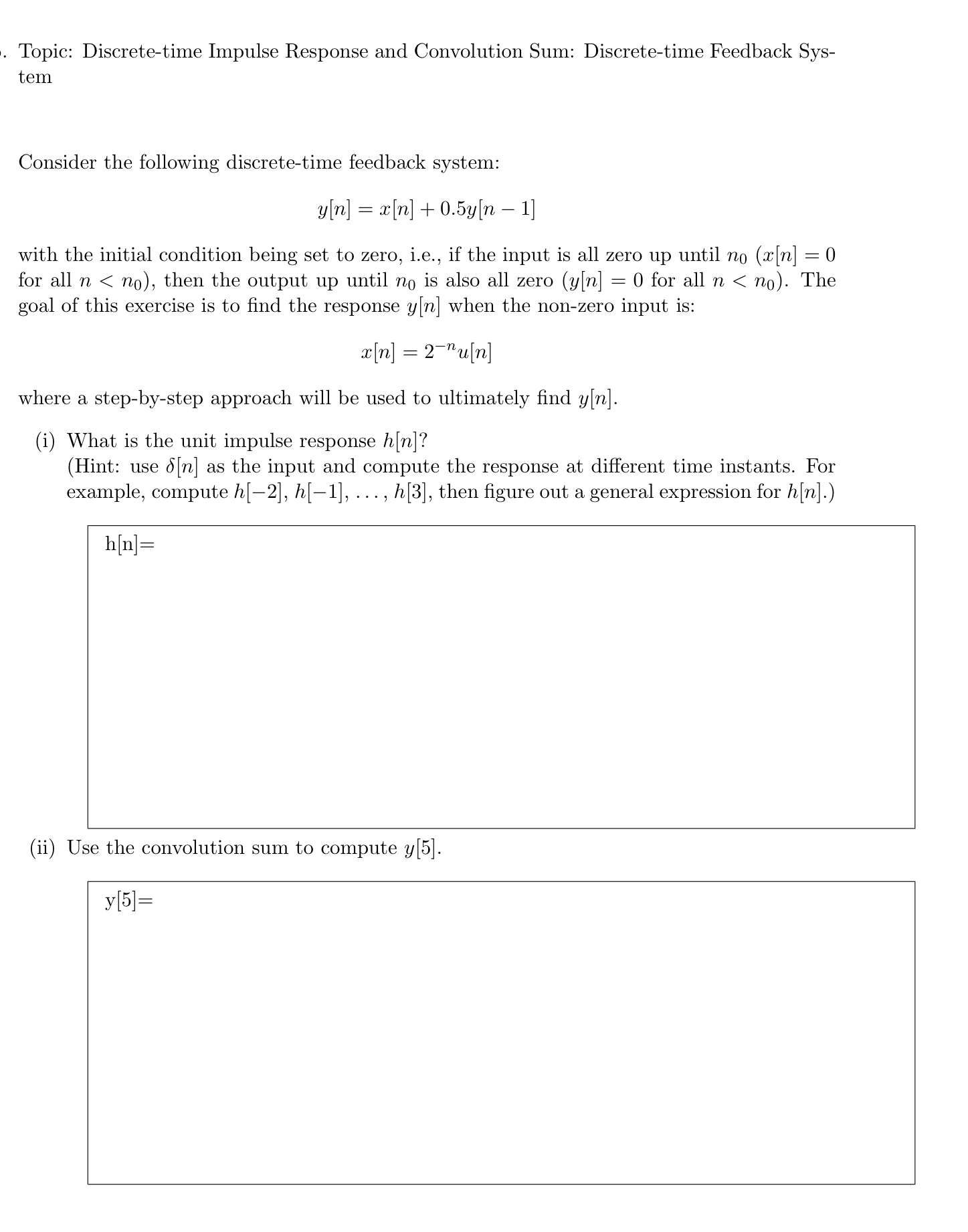 Solved Topic: Discrete-time Impulse Response and Convolution | Chegg.com