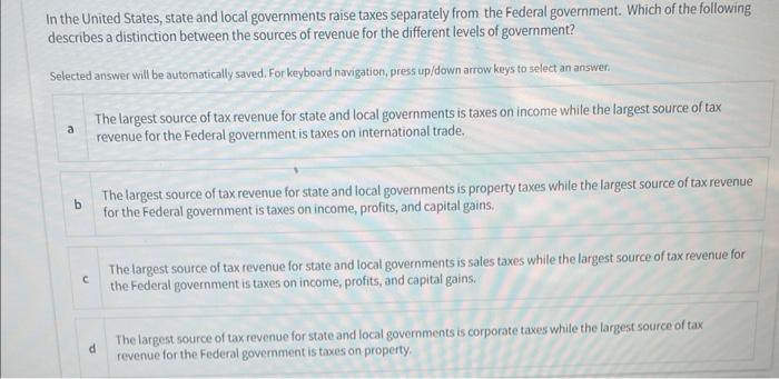 Solved In the United States, state and local governments | Chegg.com