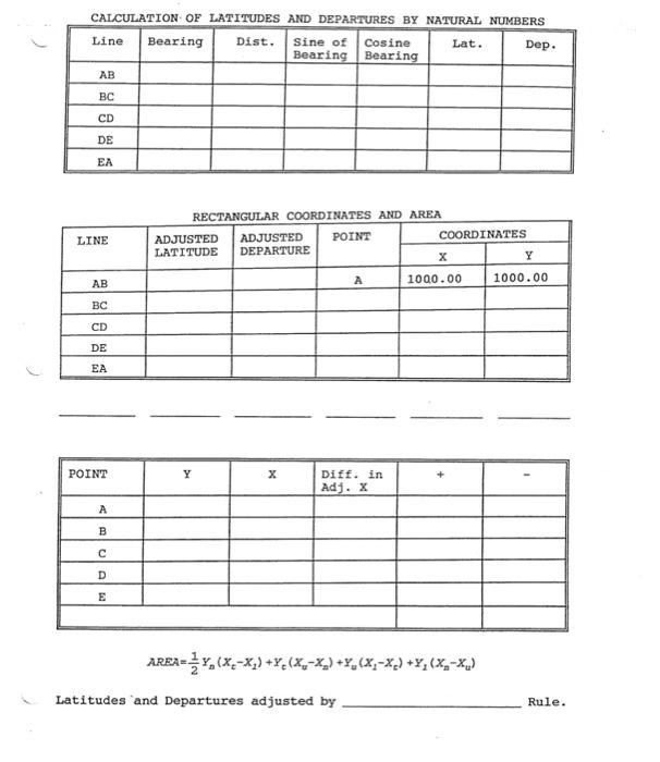 Solved Traverse Computations Problems: 1. To compute the X,Y | Chegg.com