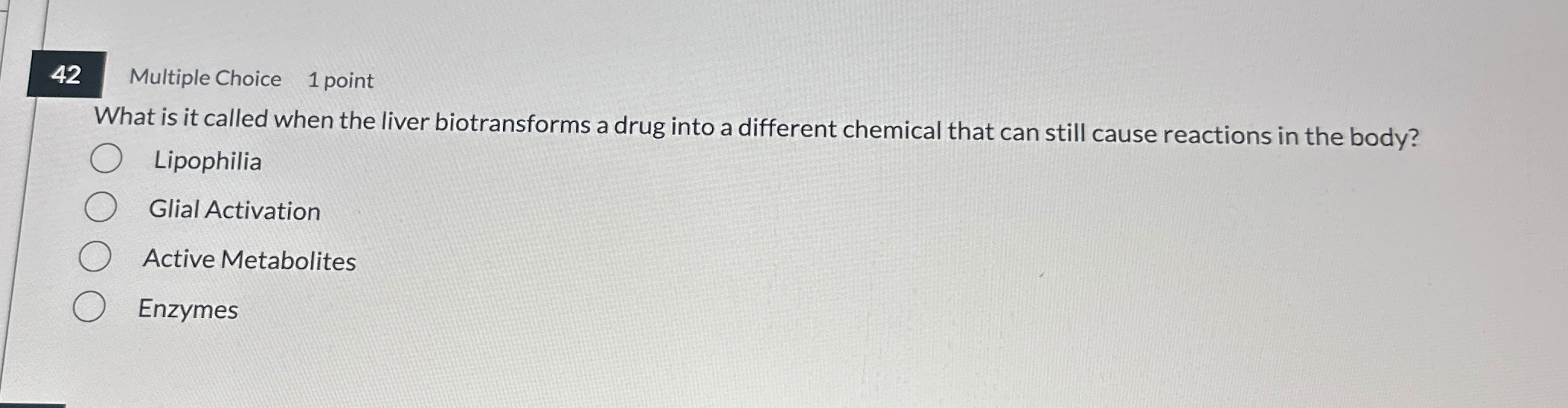 Solved 42 ﻿Multiple Choice 1 ﻿pointWhat is it called when | Chegg.com