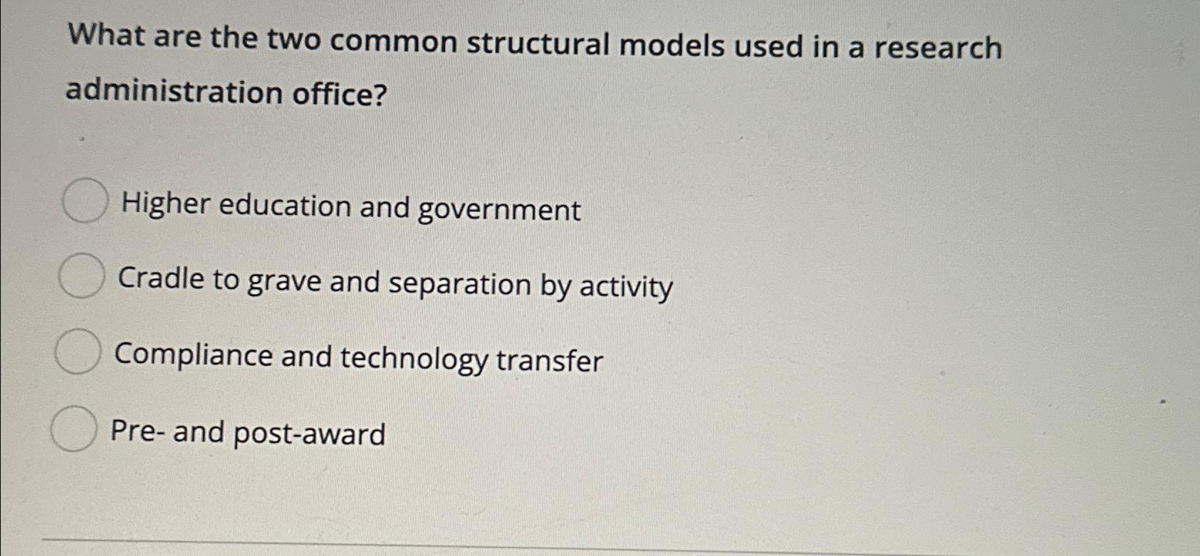 Solved What are the two common structural models used in a | Chegg.com
