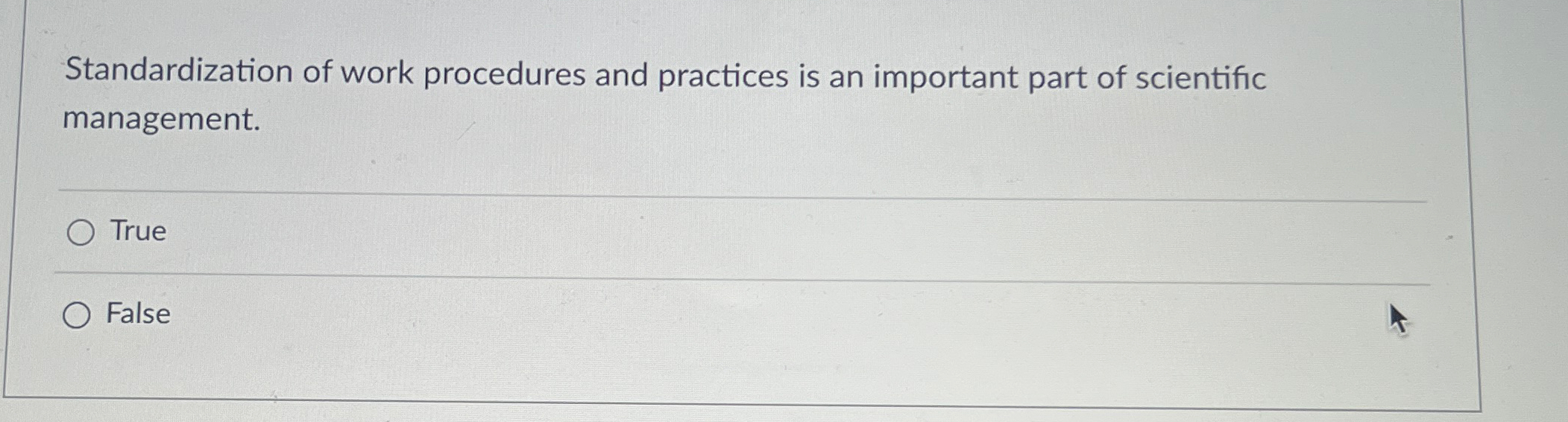 Solved Standardization of work procedures and practices is | Chegg.com