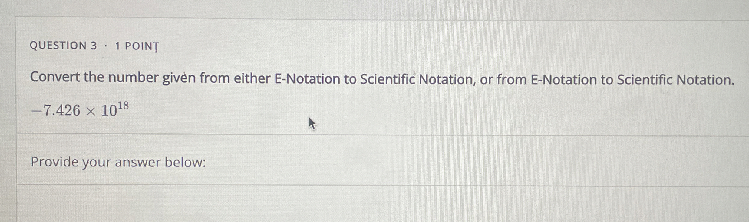 Solved QUESTION 3 * 1 ﻿POINTConvert the number given from | Chegg.com