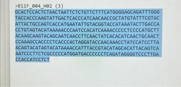 Solved Compare forward and reverse sequences. Open both your | Chegg.com