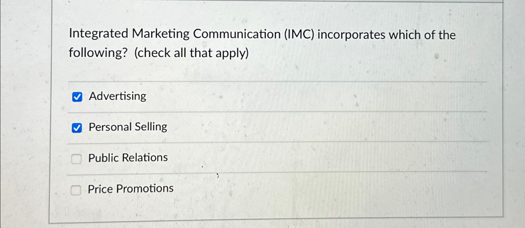 Solved Integrated Marketing Communication (IMC) | Chegg.com