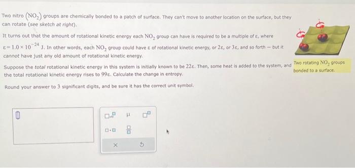 Solved Two nitro (NO2) groups are chemically bonded to a | Chegg.com