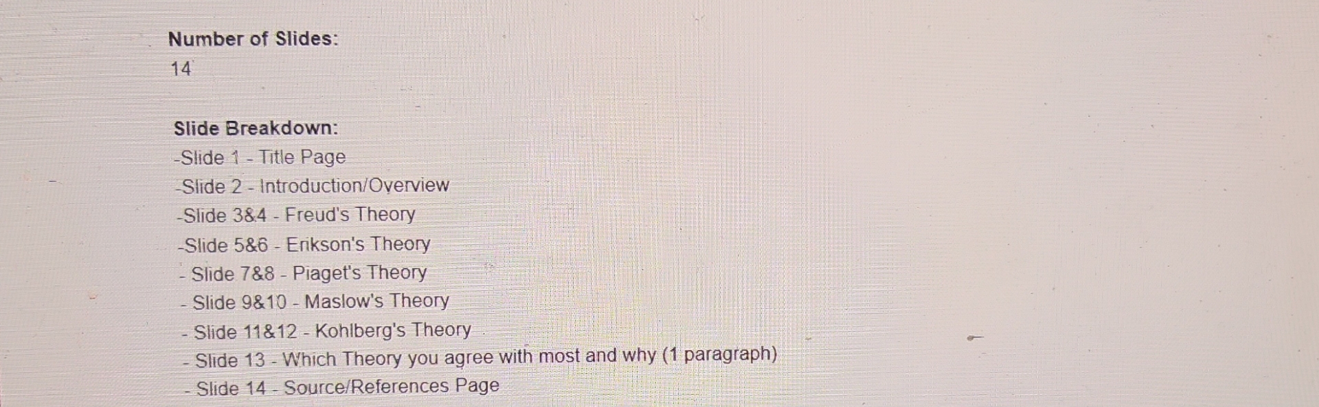 Solved Number of Slides:14Slide Breakdown:-Slide 1 - ﻿Title | Chegg.com