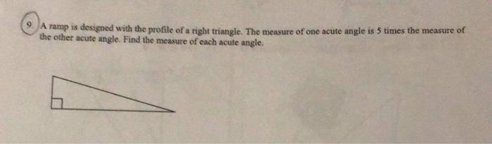 Solved A ramp is designed with the profile of a right | Chegg.com