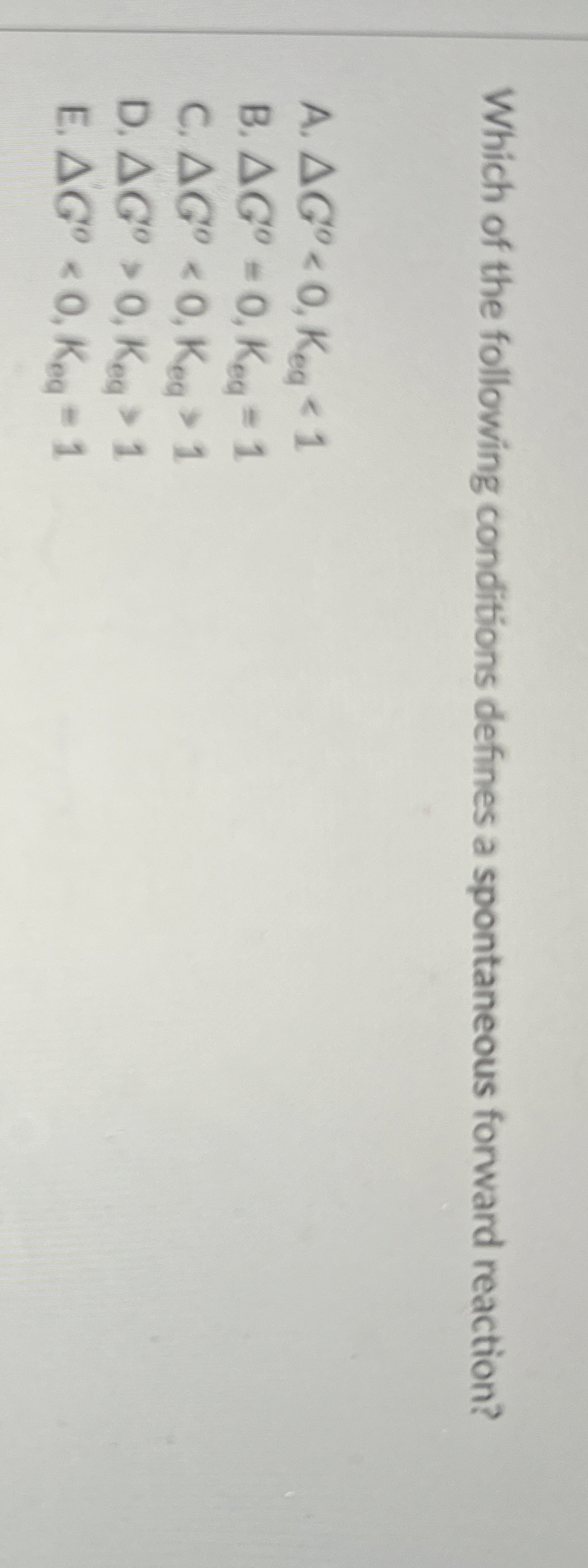 Solved Which of the following conditions defines a | Chegg.com