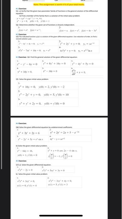 Solved Note: This assignes & Exercises Qal Verity that the | Chegg.com
