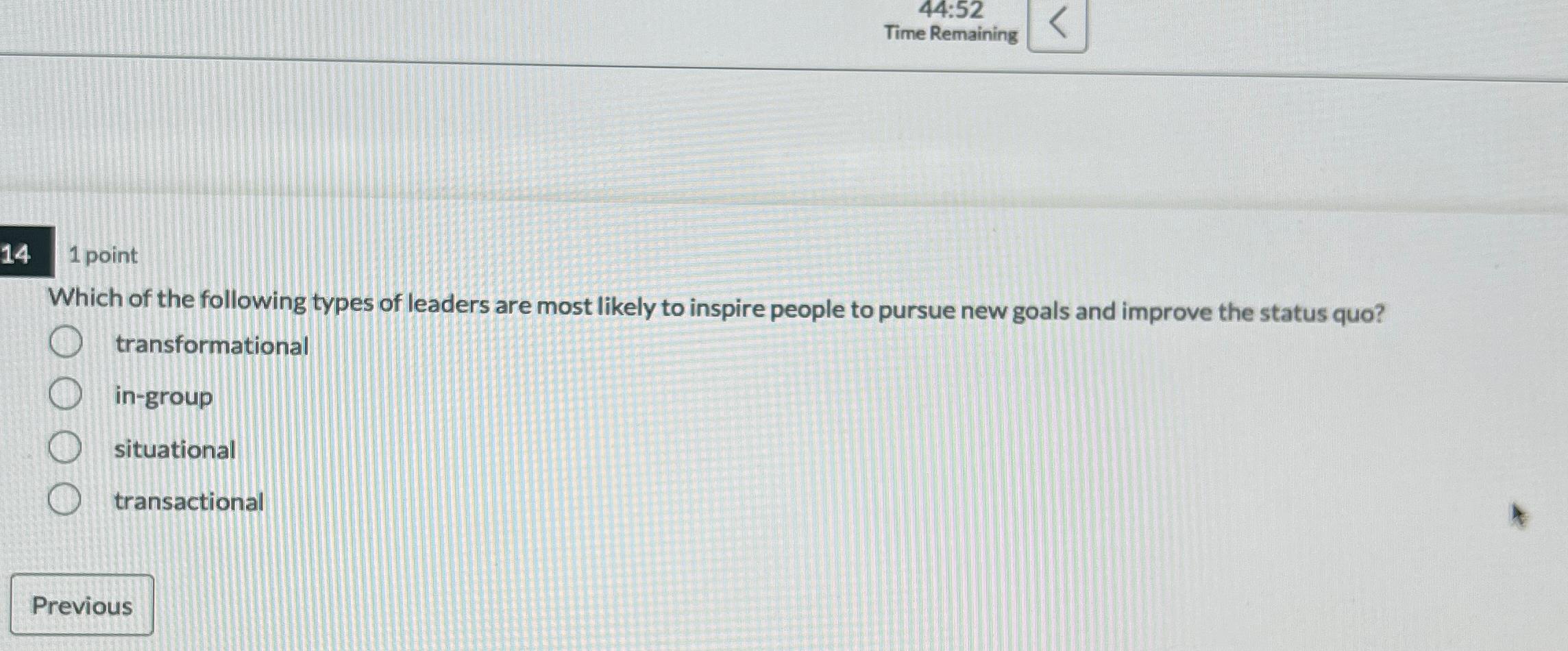 Solved Time Remaining141 ﻿pointWhich of the following types | Chegg.com