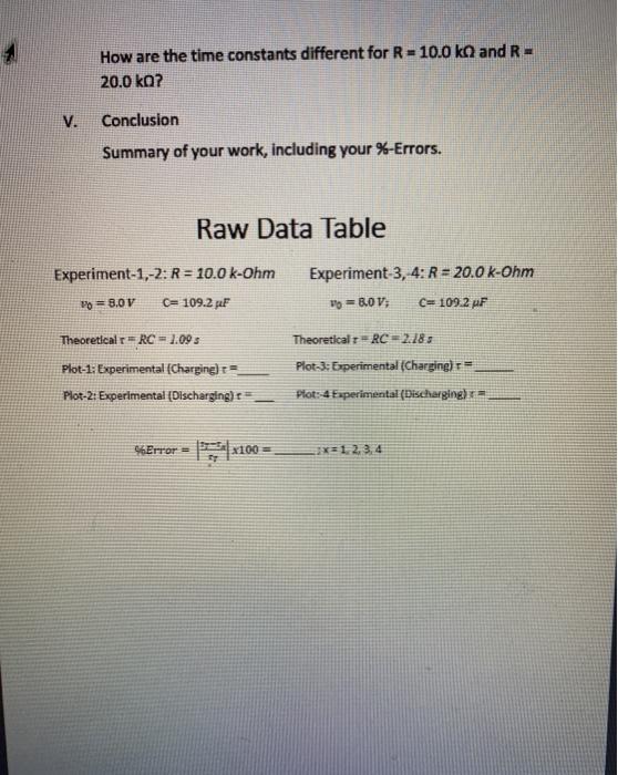 Solved Lab-6: RC Circuit Objective: To Study the | Chegg.com