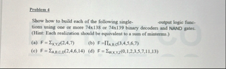 Solved Problem 4Show how to build each of the following | Chegg.com