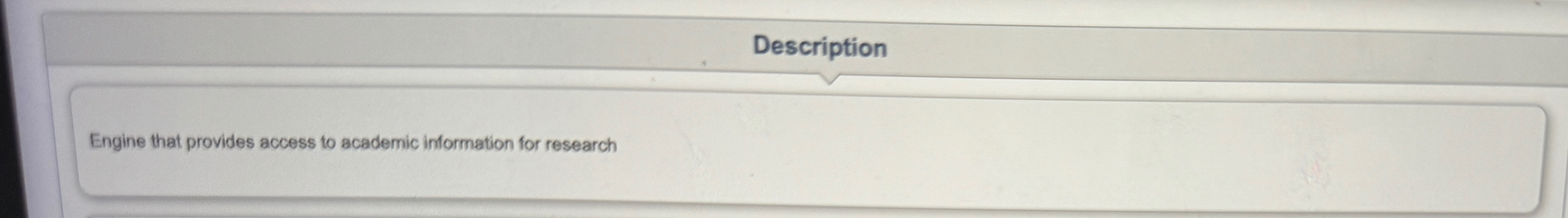 Solved Engine that provides access to academic information | Chegg.com