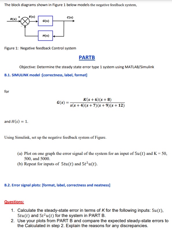 Solved The block diagrams shown in Figure 1 ﻿below models | Chegg.com