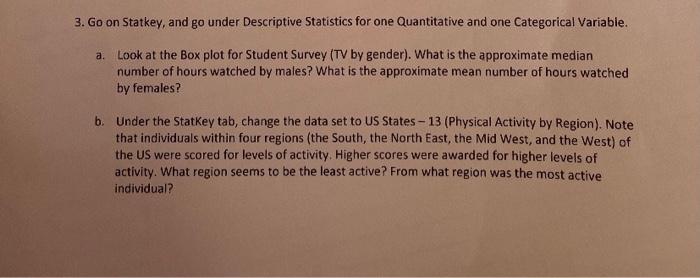 Solved 3. Go on Statkey, and go under Descriptive Statistics | Chegg.com