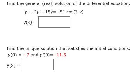 Solved Find the general (real) solution of the differential | Chegg.com