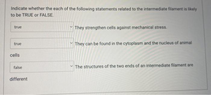 Solved Indicate whether the each of the following statements | Chegg.com