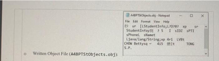 Solved Please Use Java And The Given Picture Of File