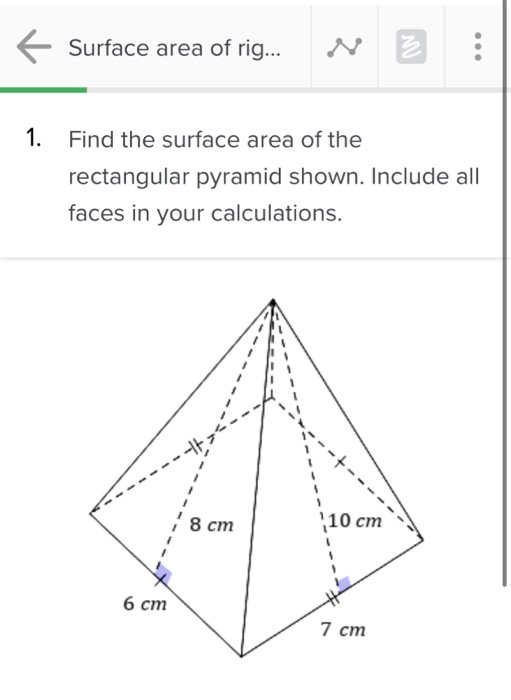 Solved Surface area of right pyr... 3. Find the surface area | Chegg.com