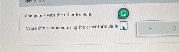 Solved One of the formulas for computing r is . | Chegg.com