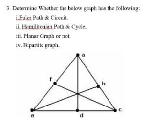 Solved 1. Define Bipartite \& Complete Bipartite, Cycle, | Chegg.com