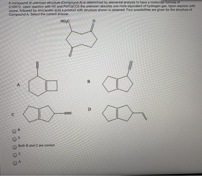 Solved A compound of unknown structure (Compound A) is | Chegg.com