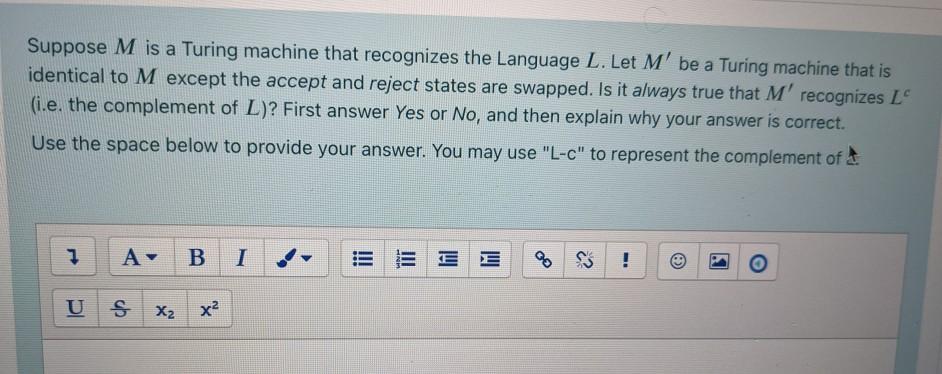 Solved Suppose M is a Turing machine that recognizes the | Chegg.com