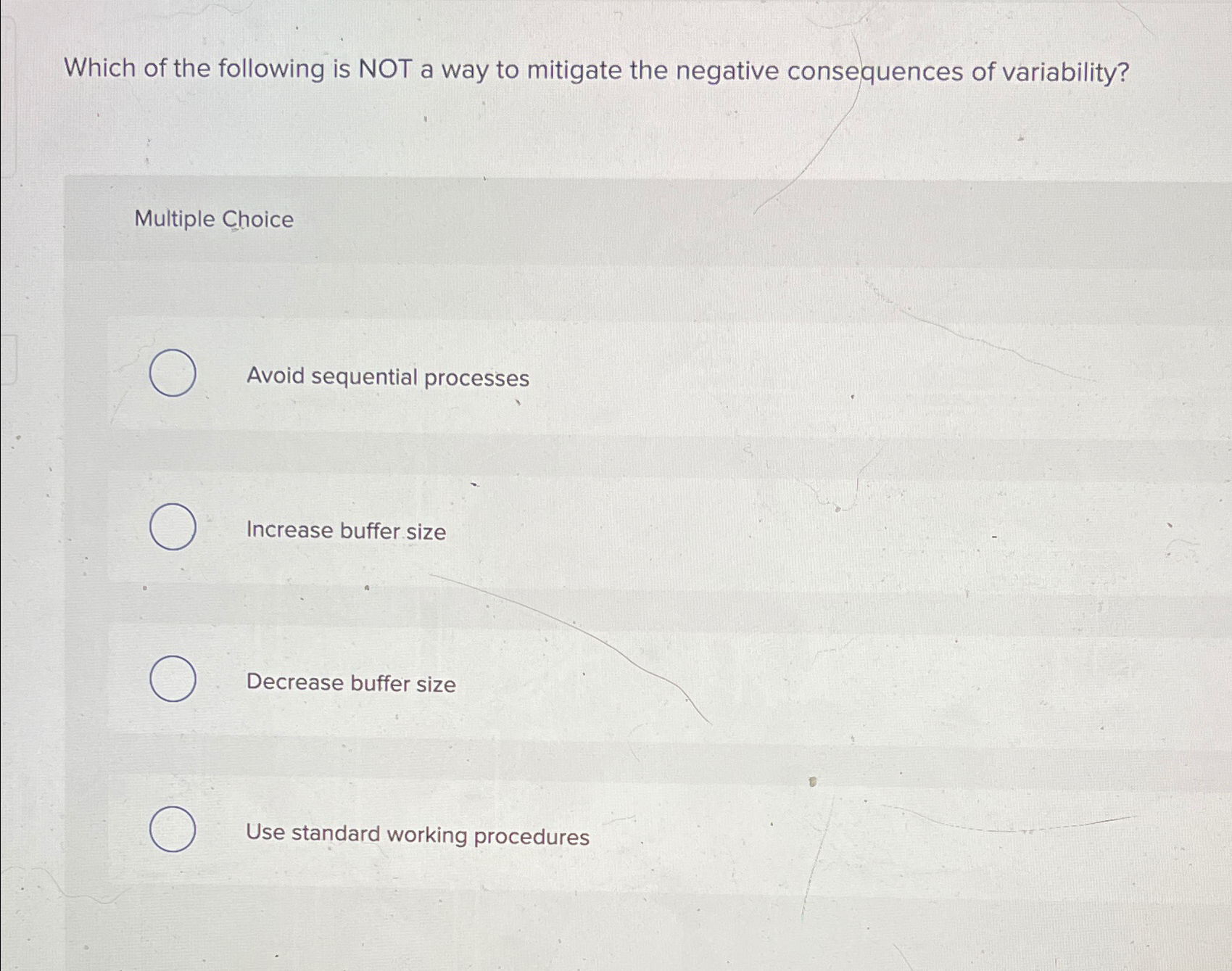 Solved Which of the following is NOT a way to mitigate the | Chegg.com