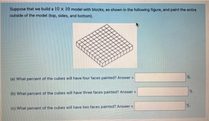 Solved Suppose that we build a 10×10 model with blocks, as | Chegg.com