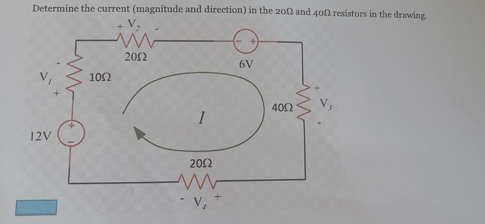 Solved Determine The Current Magnitude And Direction In