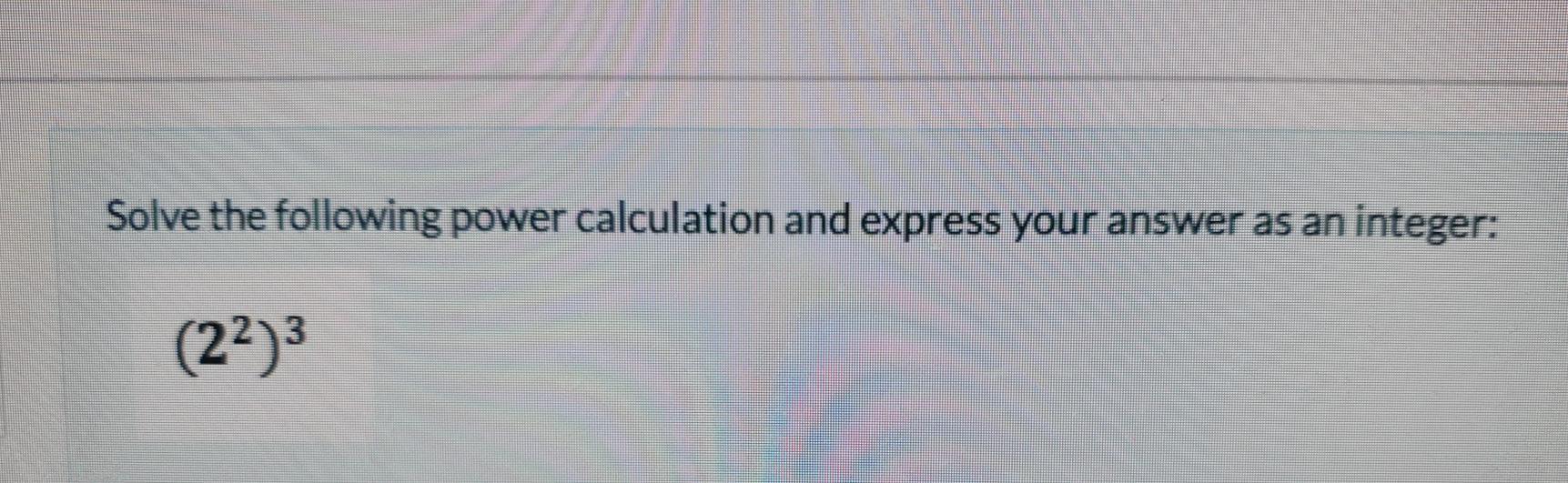 Solved Solve the following power calculation and express | Chegg.com