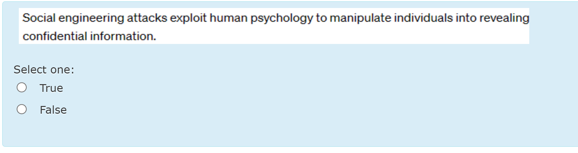 Solved Social engineering attacks exploit human psychology | Chegg.com