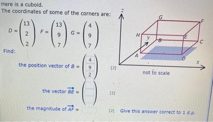 Solved Here is a cuboid. The coordinates of some of the | Chegg.com