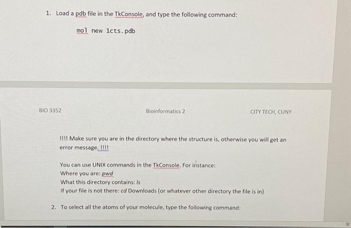 Solved Download the PDB structures 1CTS from the PDB | Chegg.com