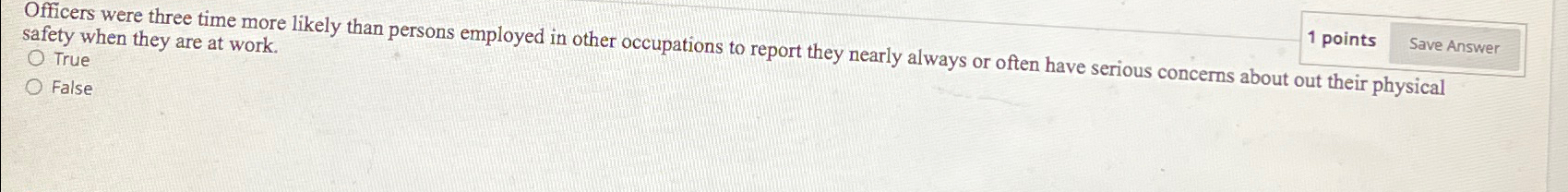 Solved Officers were three time more likely than persons | Chegg.com