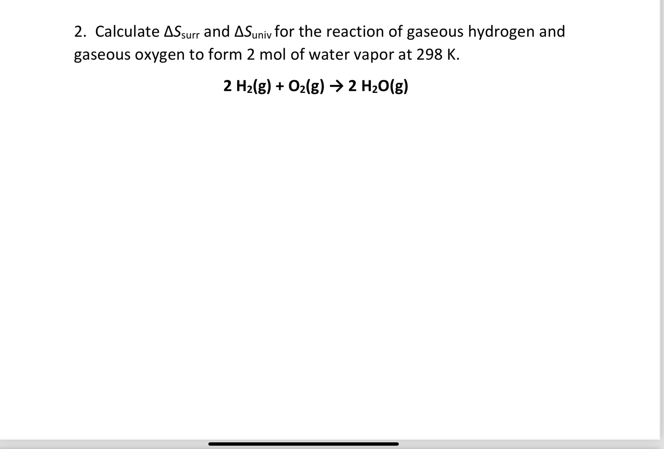 Solved Calculate ΔSsurr ﻿and ΔSuniv ﻿for the reaction of | Chegg.com