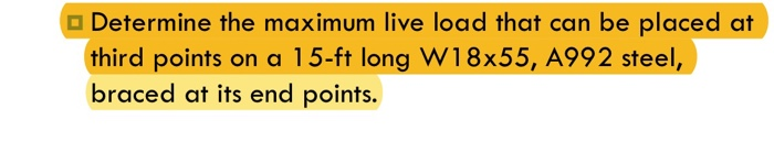 Solved Determine the maximum live load that can be placed at | Chegg.com