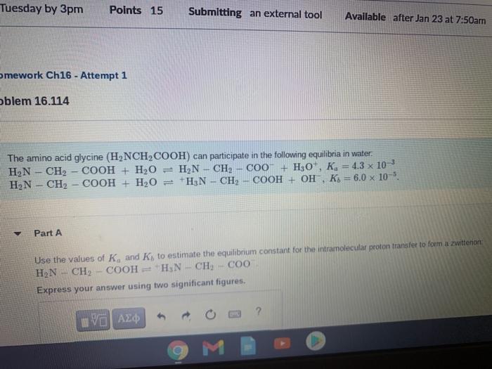 Solved Tuesday by 3pm Points 15 Submitting an external tool | Chegg.com