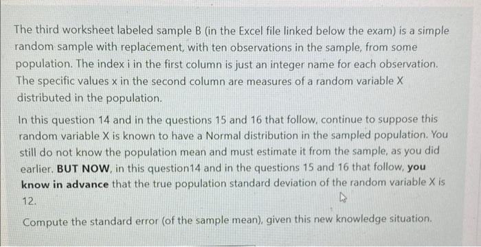 Solved excel deviation work, only 10 samples, 3 questions | Chegg.com