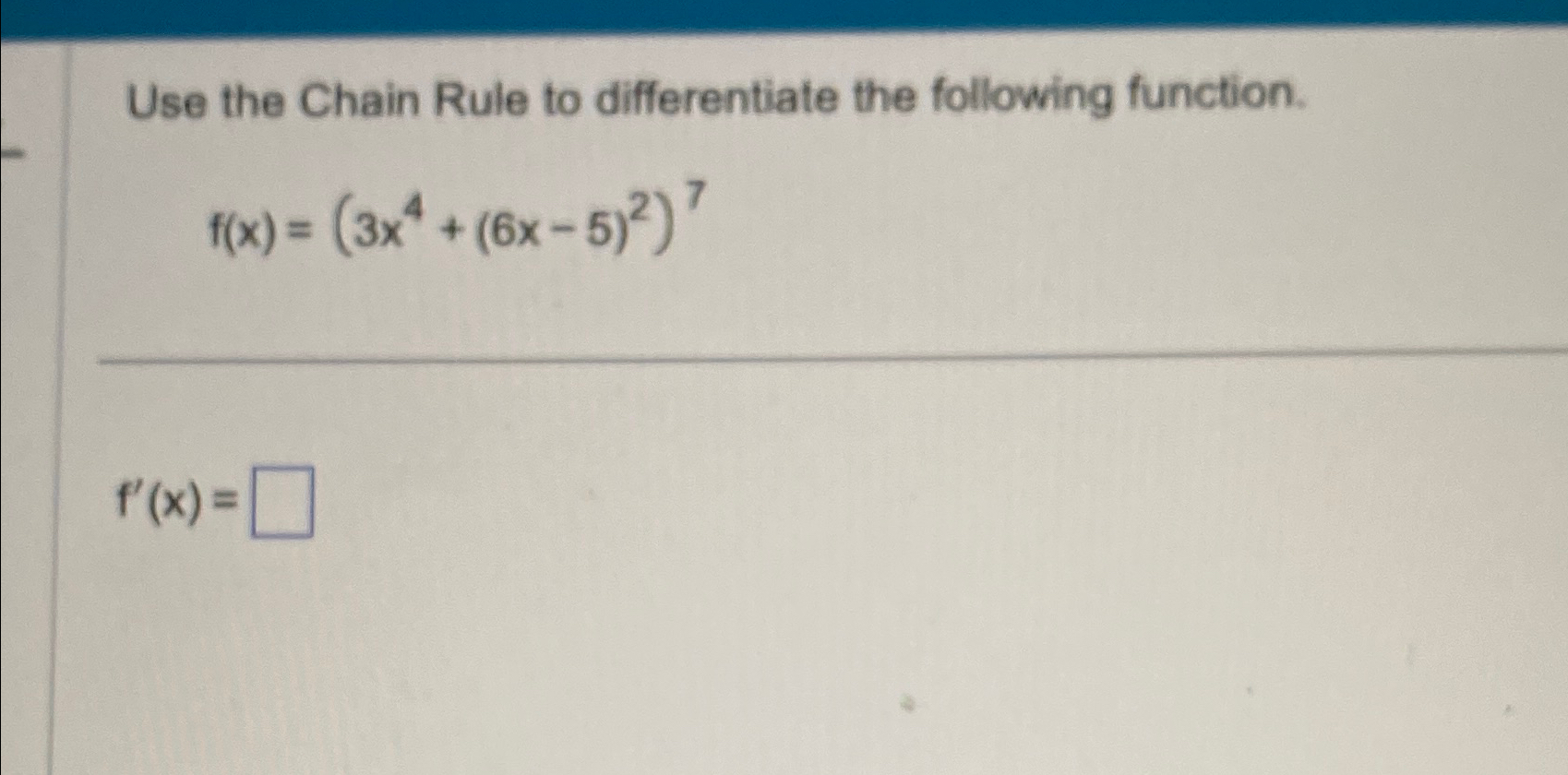 Solved Use the Chain Rule to differentiate the following | Chegg.com