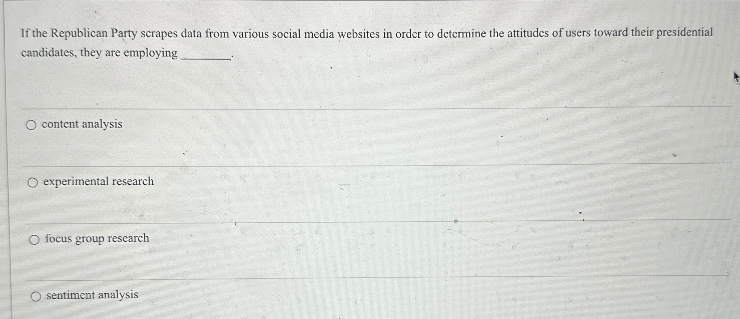 Solved If the Republican Party scrapes data from various | Chegg.com