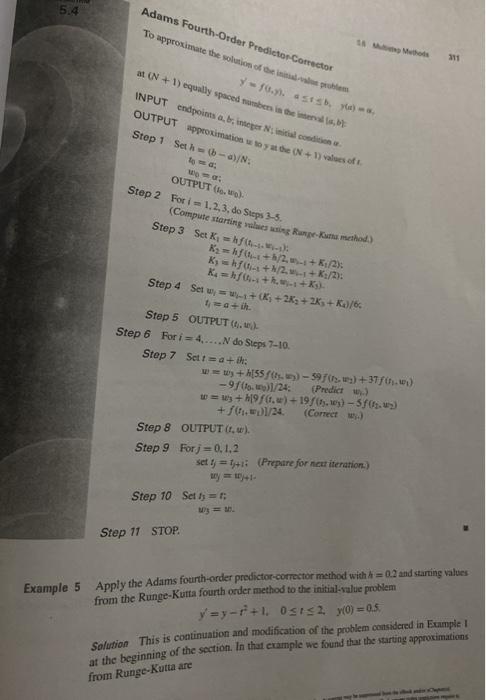 Solved Use Algorithm 5.4 to approximate the solutions to the | Chegg.com